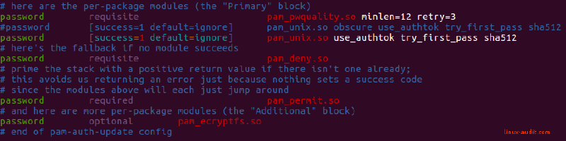 Configure the minimum password length on Linux systems - Linux Audit