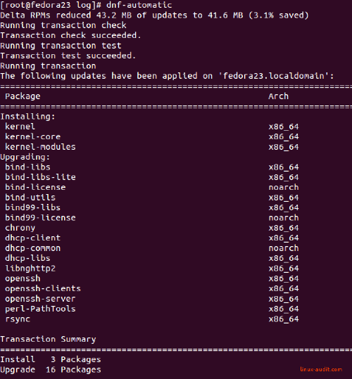 Automatic Security Updates with DNF - Linux Audit
