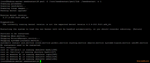 Determine which processes need a restart with checkrestart/needrestart ...