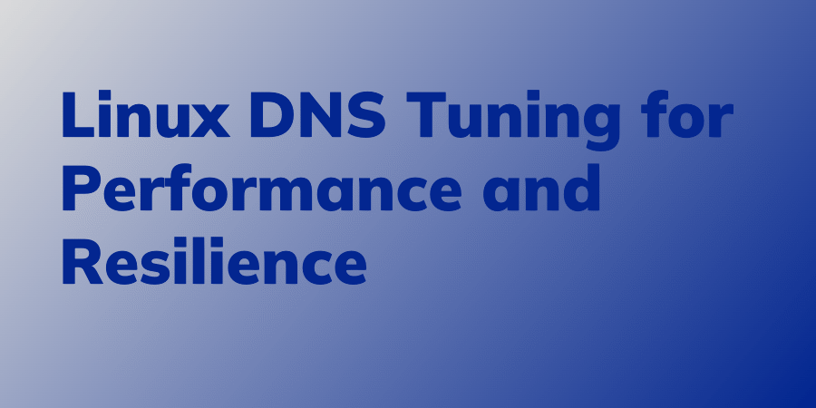 Linux DNS Tuning for Performance and Resilience - Linux Audit