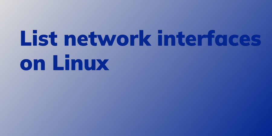 List network interfaces on Linux - Linux Audit