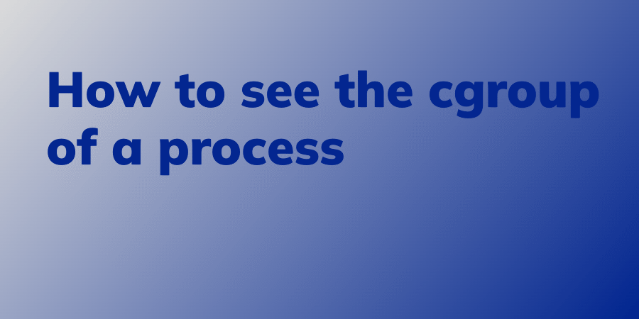 How to see the cgroup of a process - Linux Audit