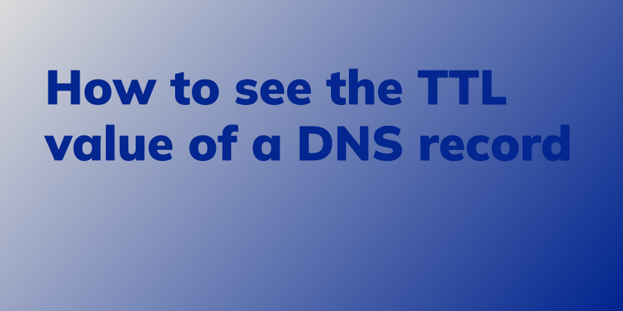 How to see the TTL value of a DNS record - Linux Audit
